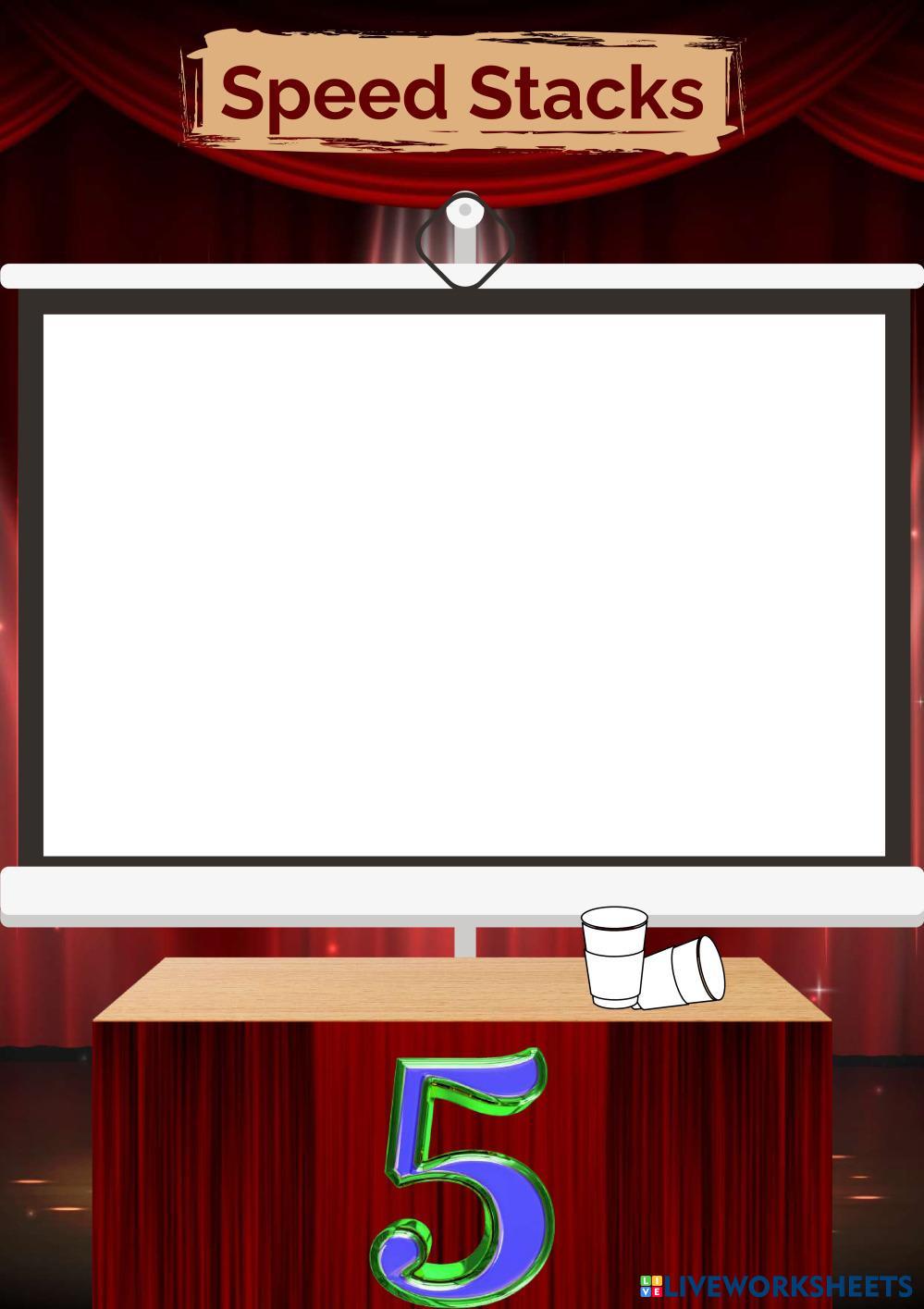 Speed Stacks 05 | Live Worksheets