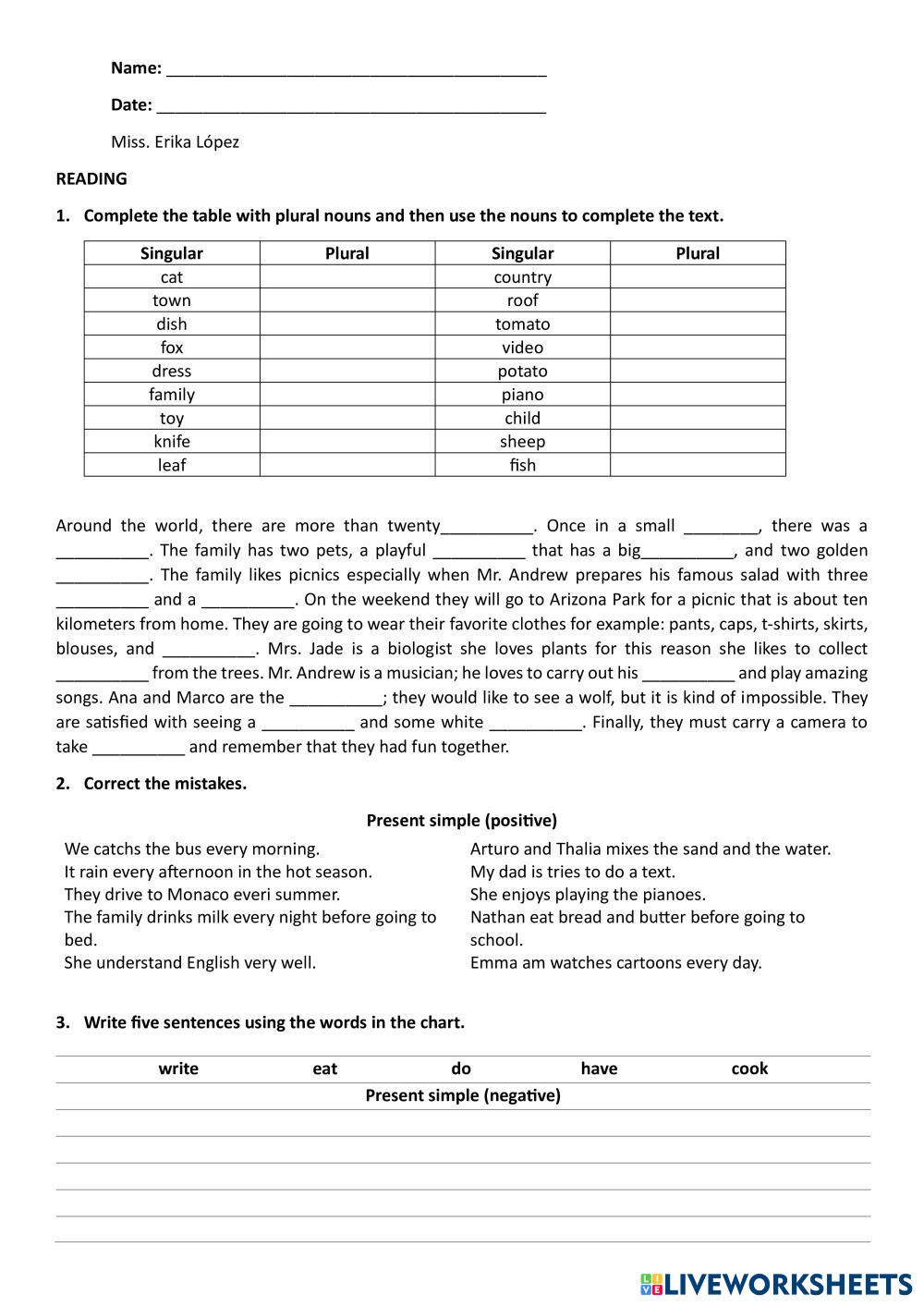 Placement Test | Free Interactive Worksheets | 7509438