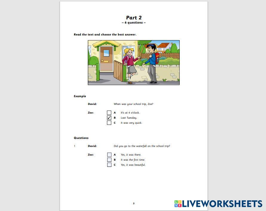 Movers Part 1, 2 (13/1/2024) | Live Worksheets