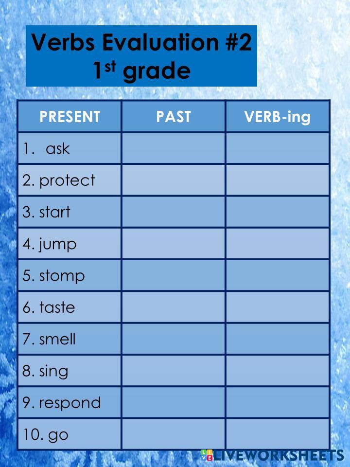 Verbs Evaluation 2 7511046 | Monserrath lopez | Live