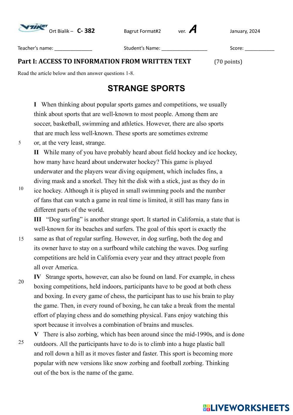 C2 - 12th | Live Worksheets