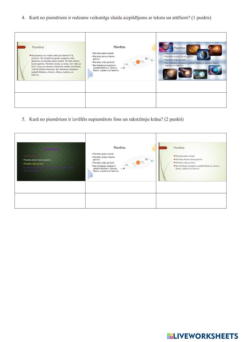 Lietotne PowerPoint | Live Worksheets