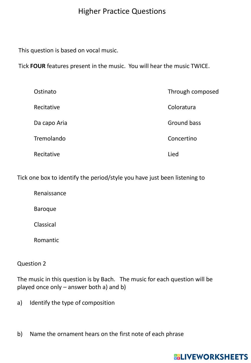 7513637 | Higher Practice Questions test 2 | Mus17