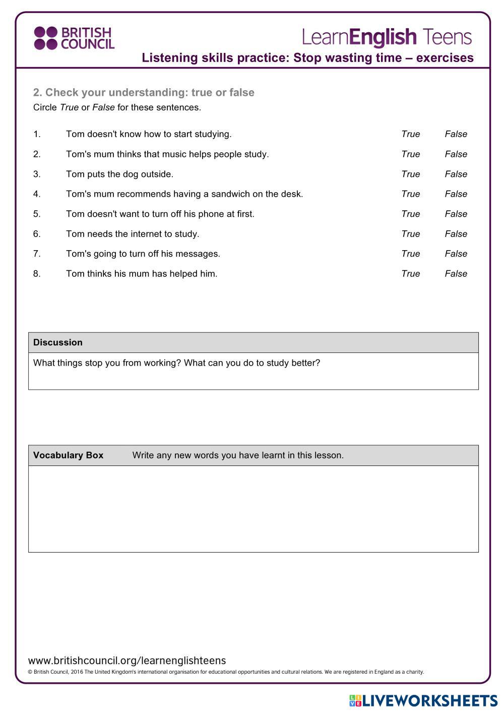 LISTENING | Live Worksheets