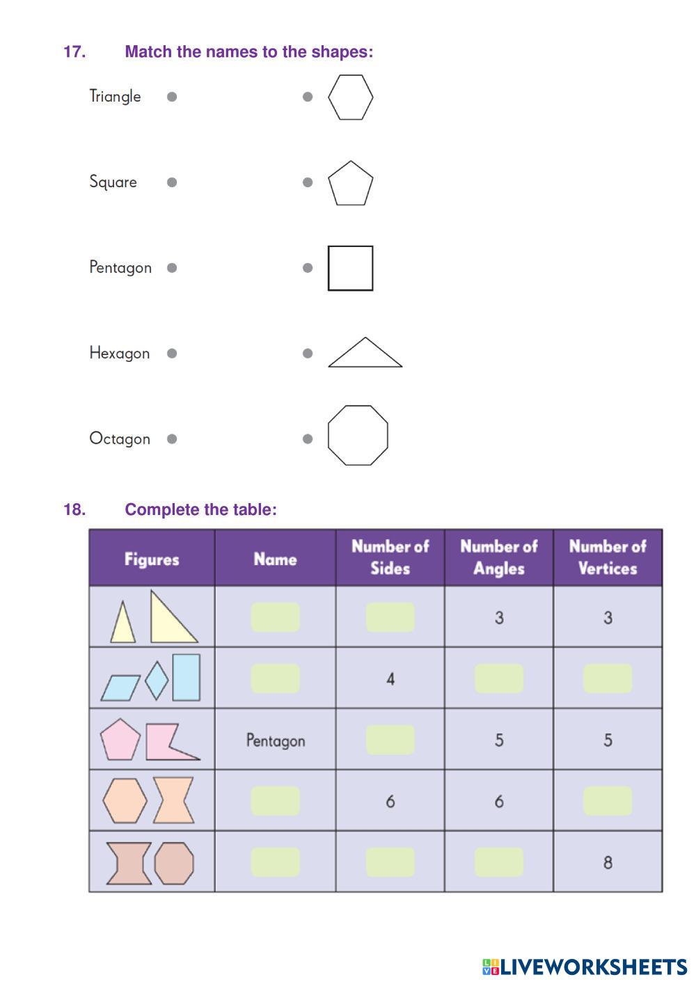 Polygons | Abigail Ibrahim | Live Worksheets
