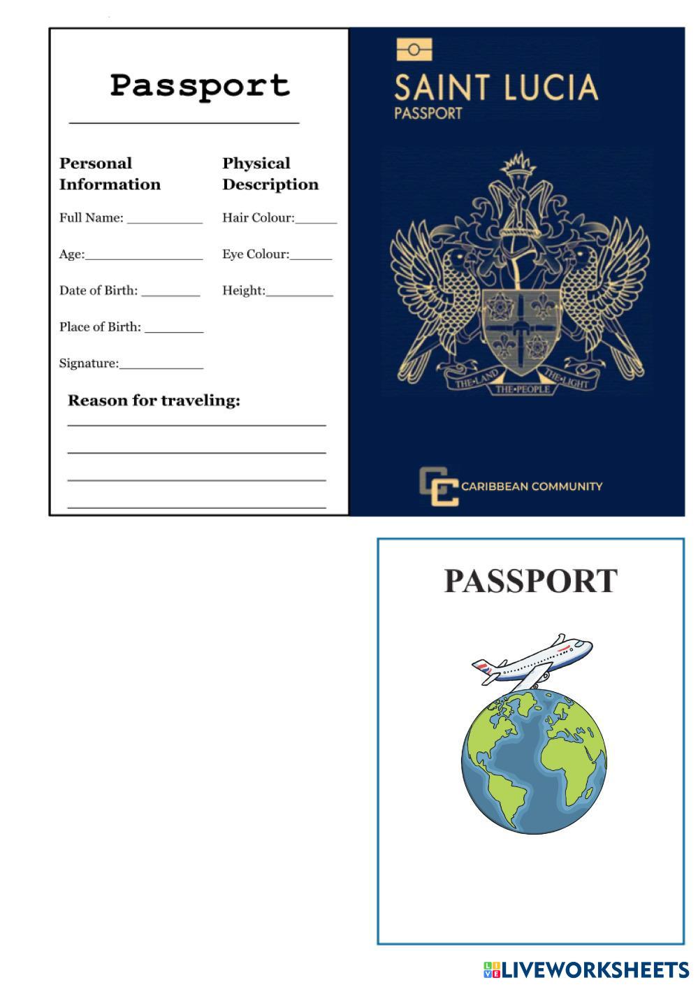 Saint Lucian passport | Live Worksheets