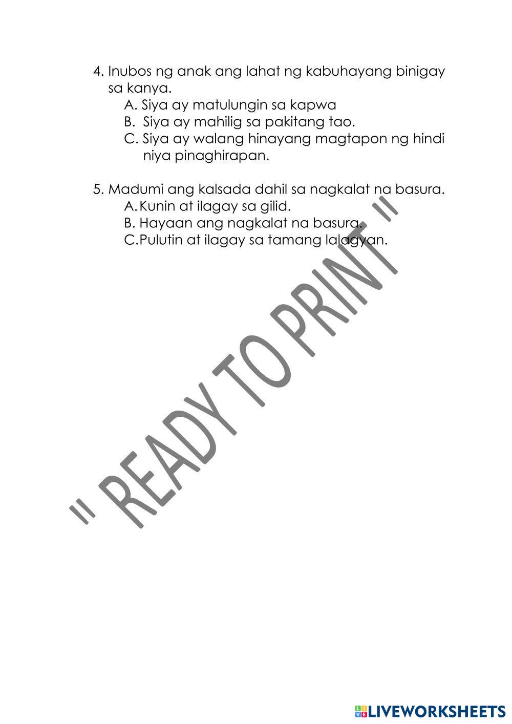 Filipino 2 2QM6… | Free Interactive Worksheets | 7518654