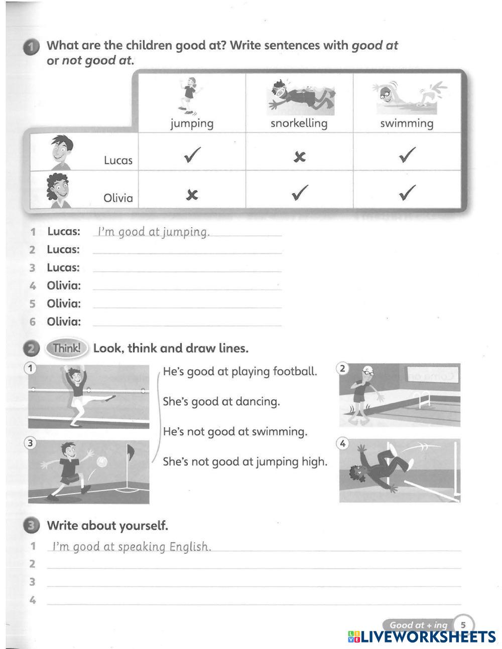 Super Minds 3 Workbook Good At | Live Worksheets