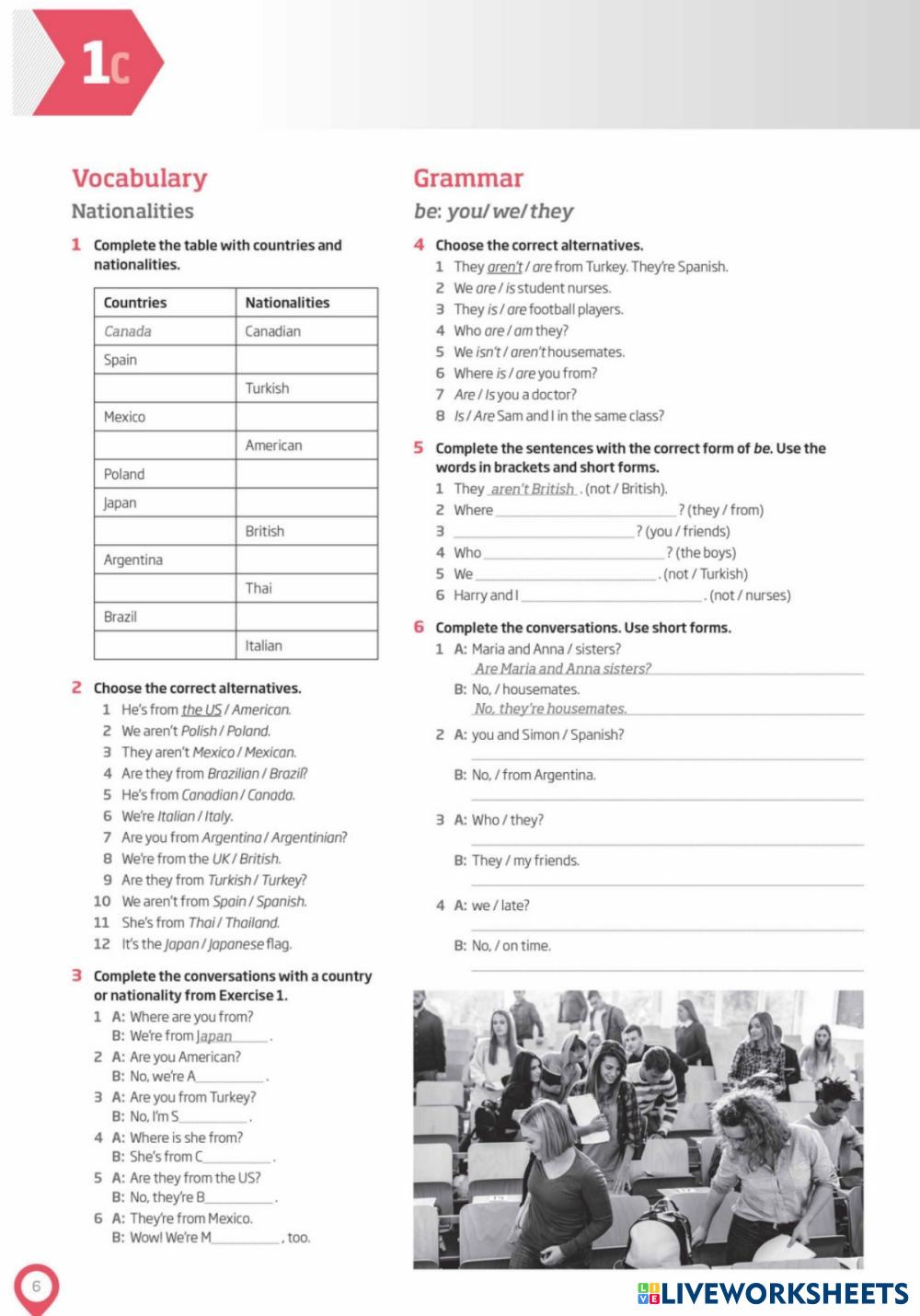 Roadmap A1 p. 6 | Live Worksheets