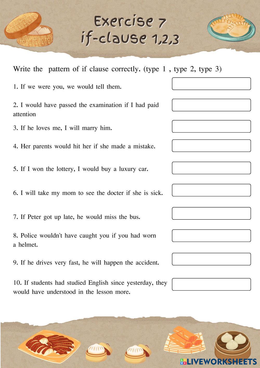 If clause 7520498 | Arissara | Live Worksheets