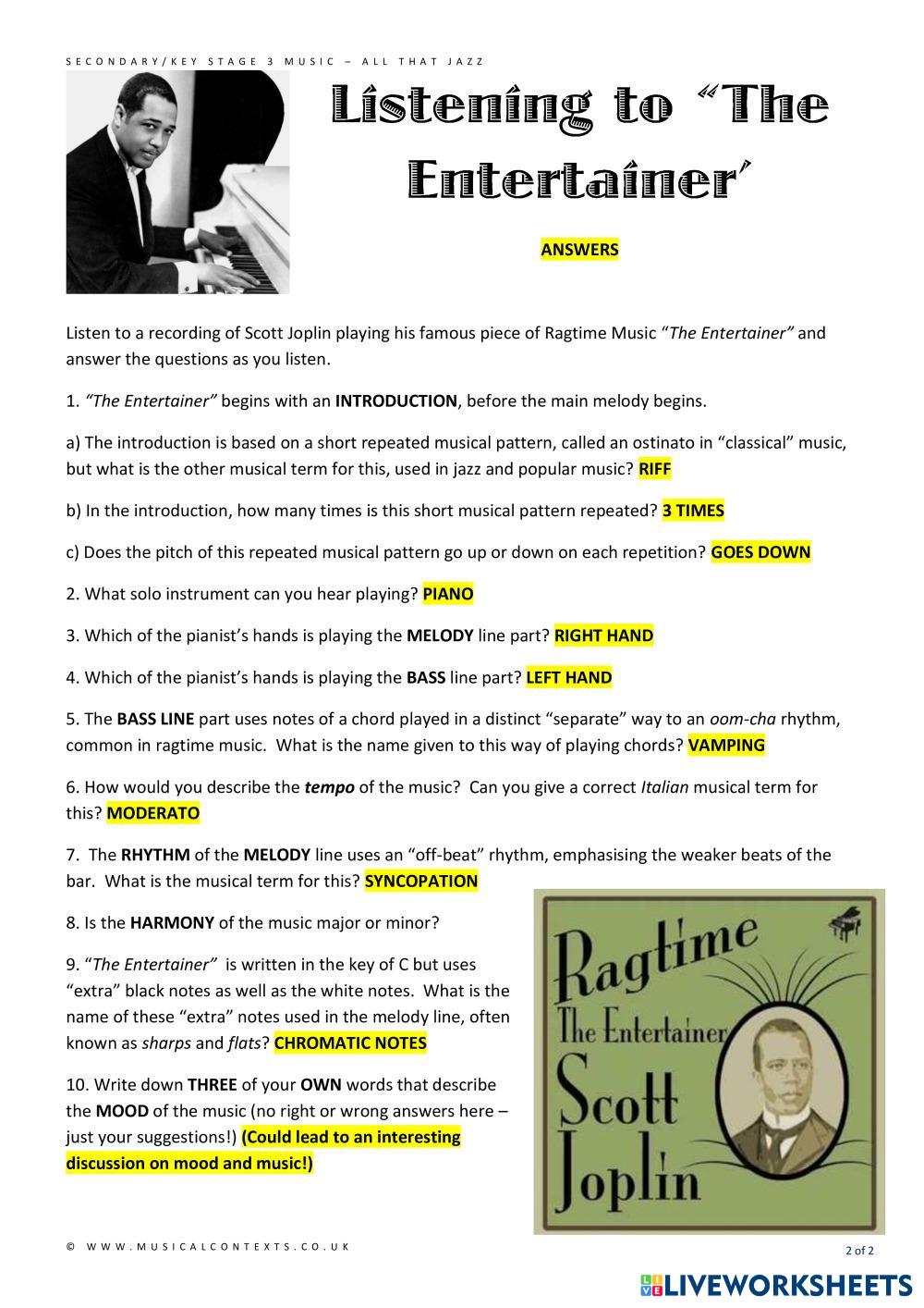 The Entertainer listening | Richard Cowling | Live