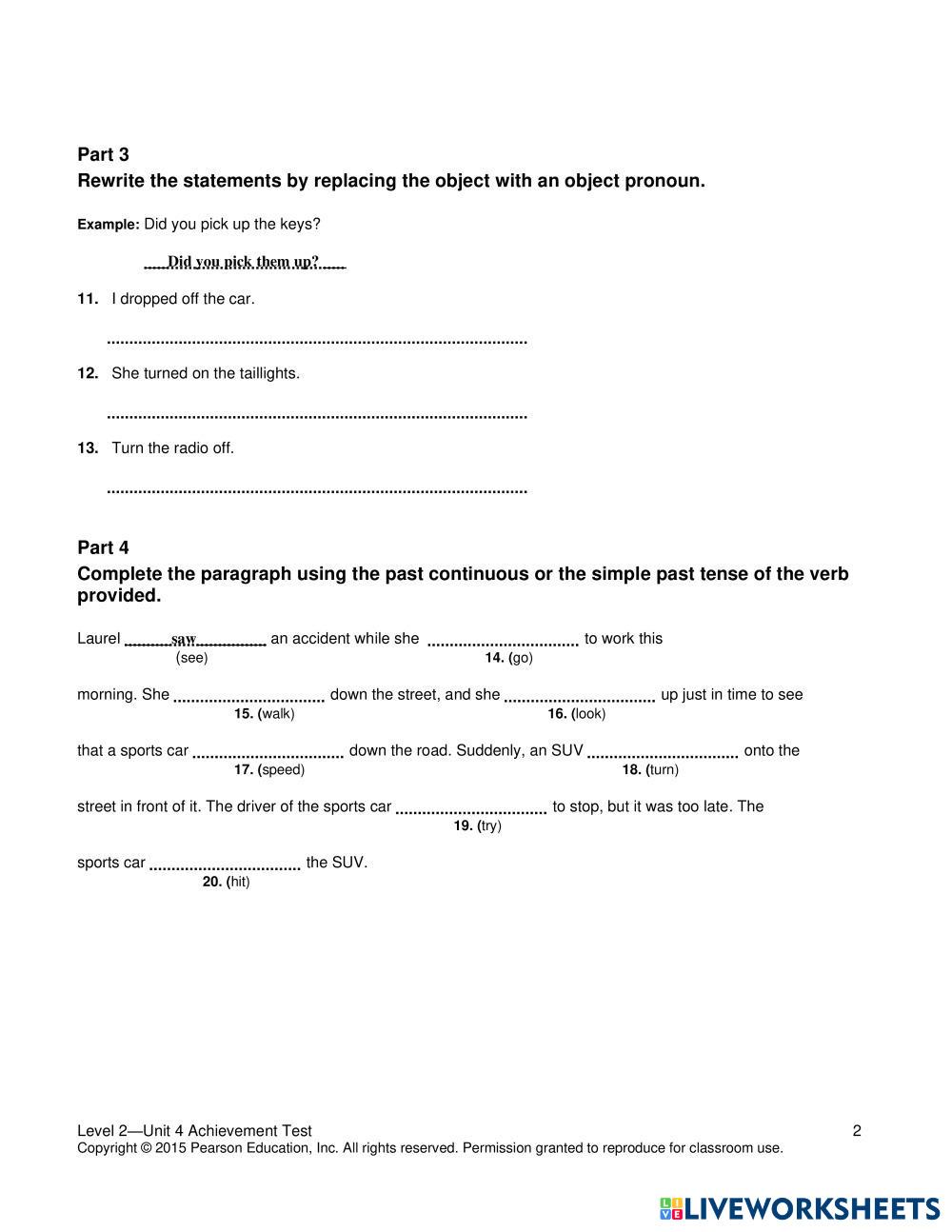 Top Notch 2 Uni… | Free Interactive Worksheets | 7522297