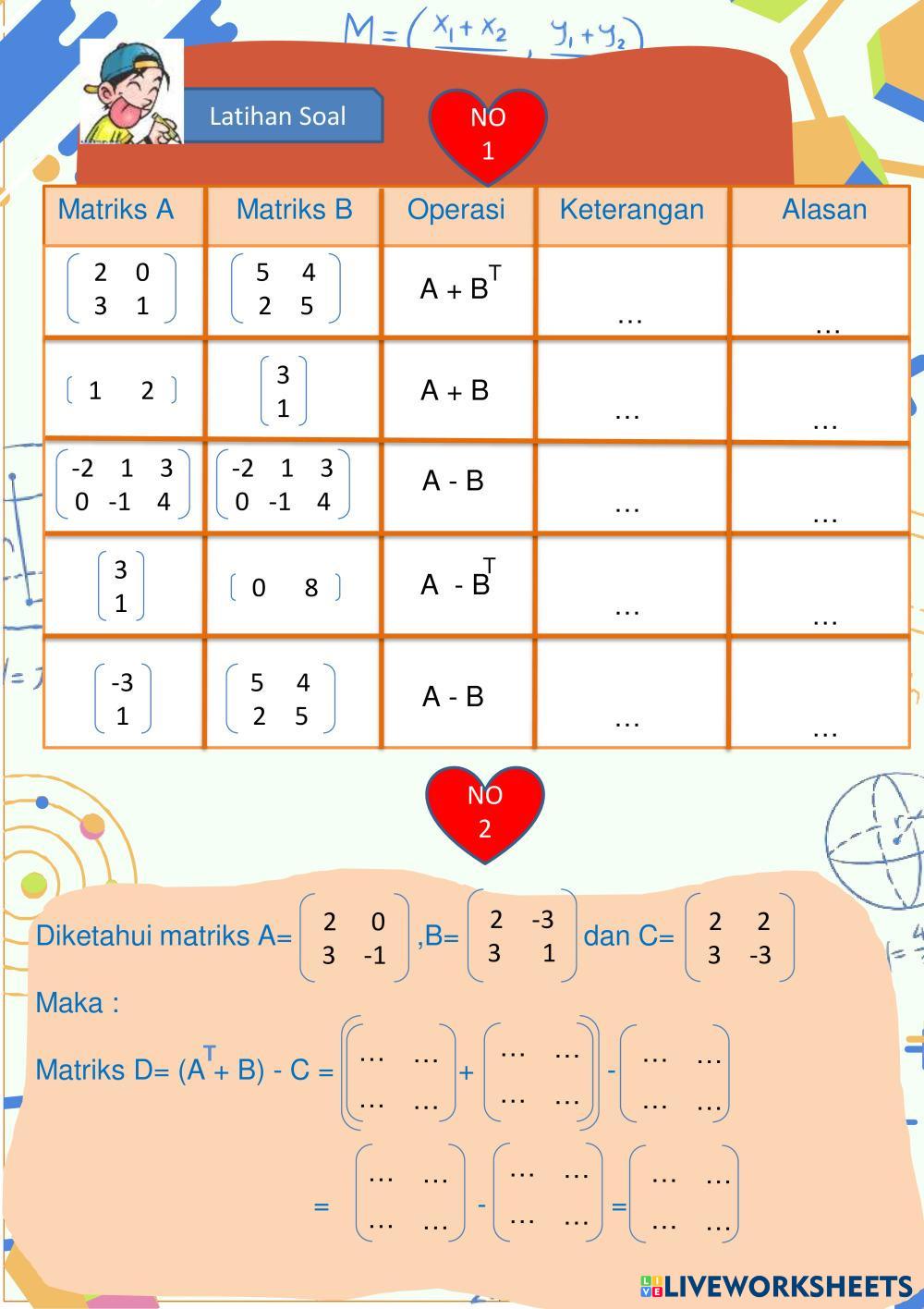 E-LKPD MATRIKS | Live Worksheets