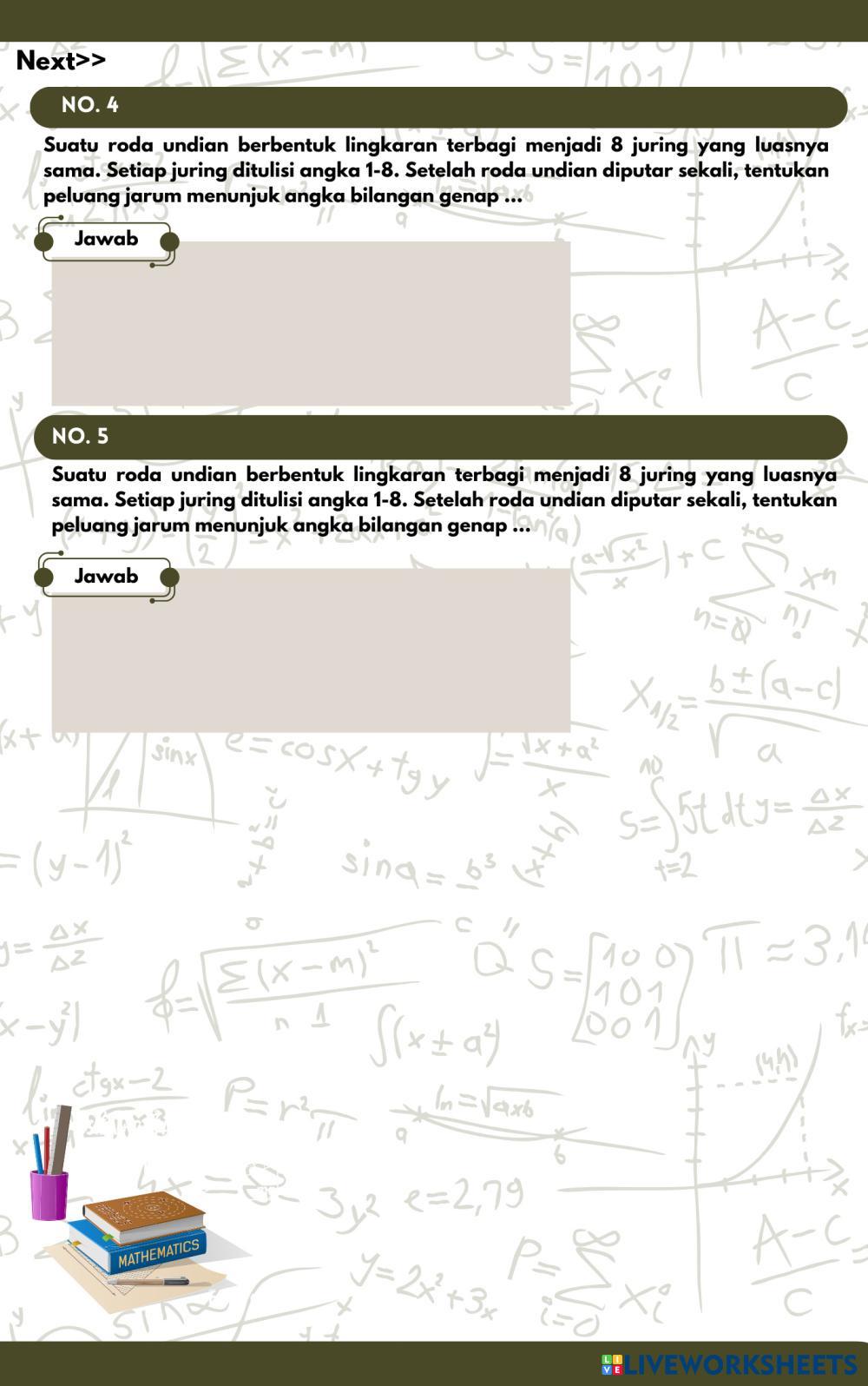 7524282 | PELUANG MATEMATIKA SMP KELAS VIII | Anisa