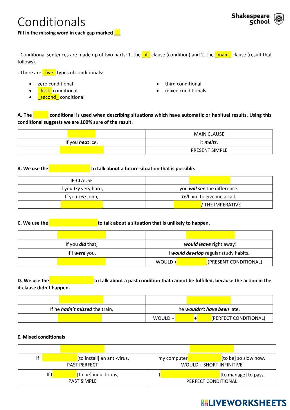 7524828 | Conditionals - main rules revision | Georgiana