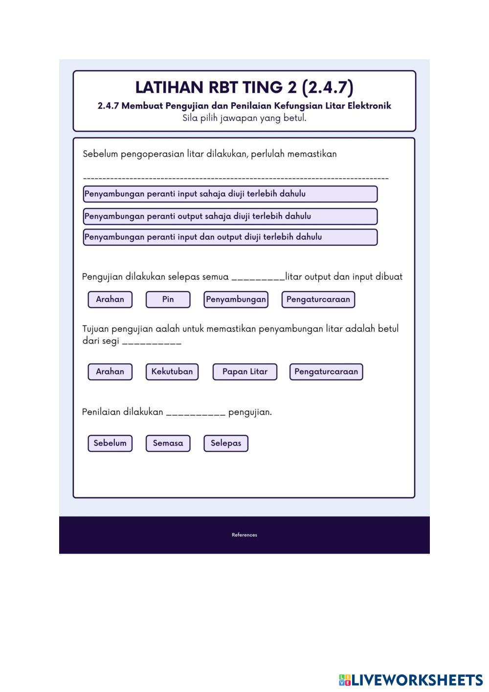 Latihan RBT T2 2.4.7 | Live Worksheets