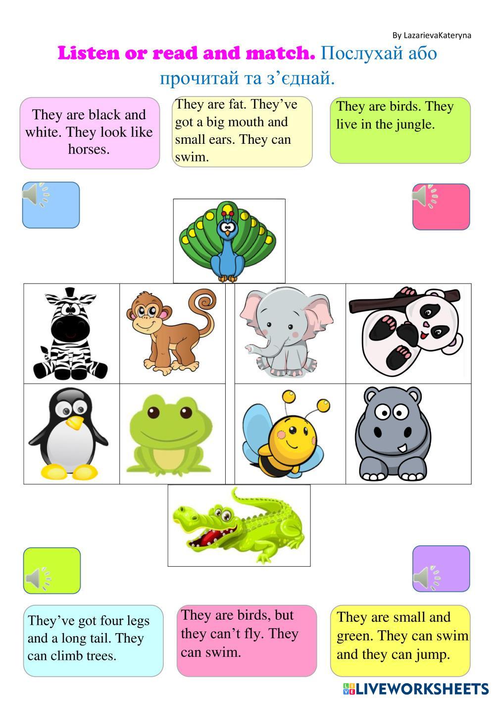 Animals | Live Worksheets