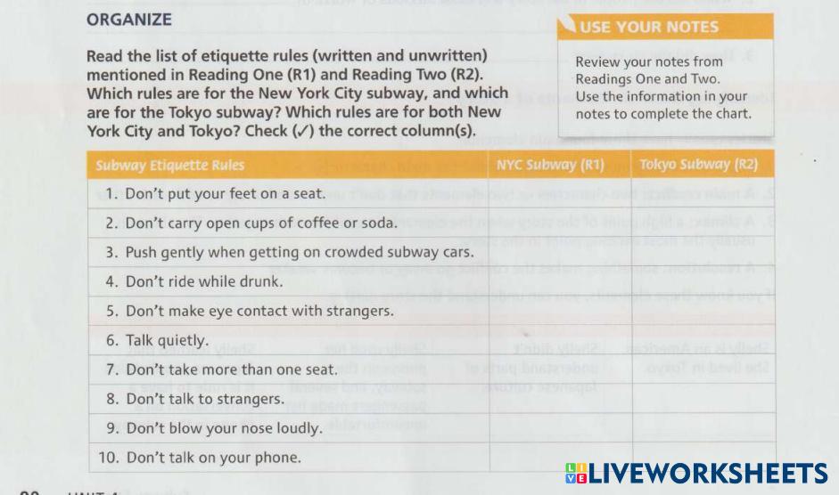 Skills 1 Unit 4 "Organize" | Live Worksheets