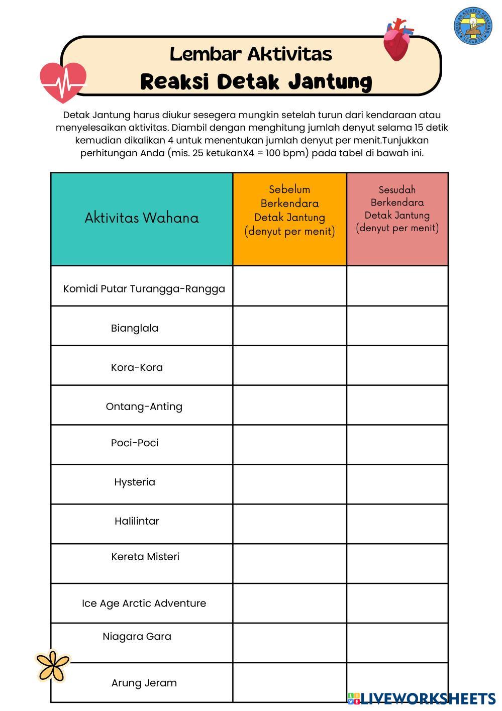 Worksheet Field Trip Dufan | Live Worksheets