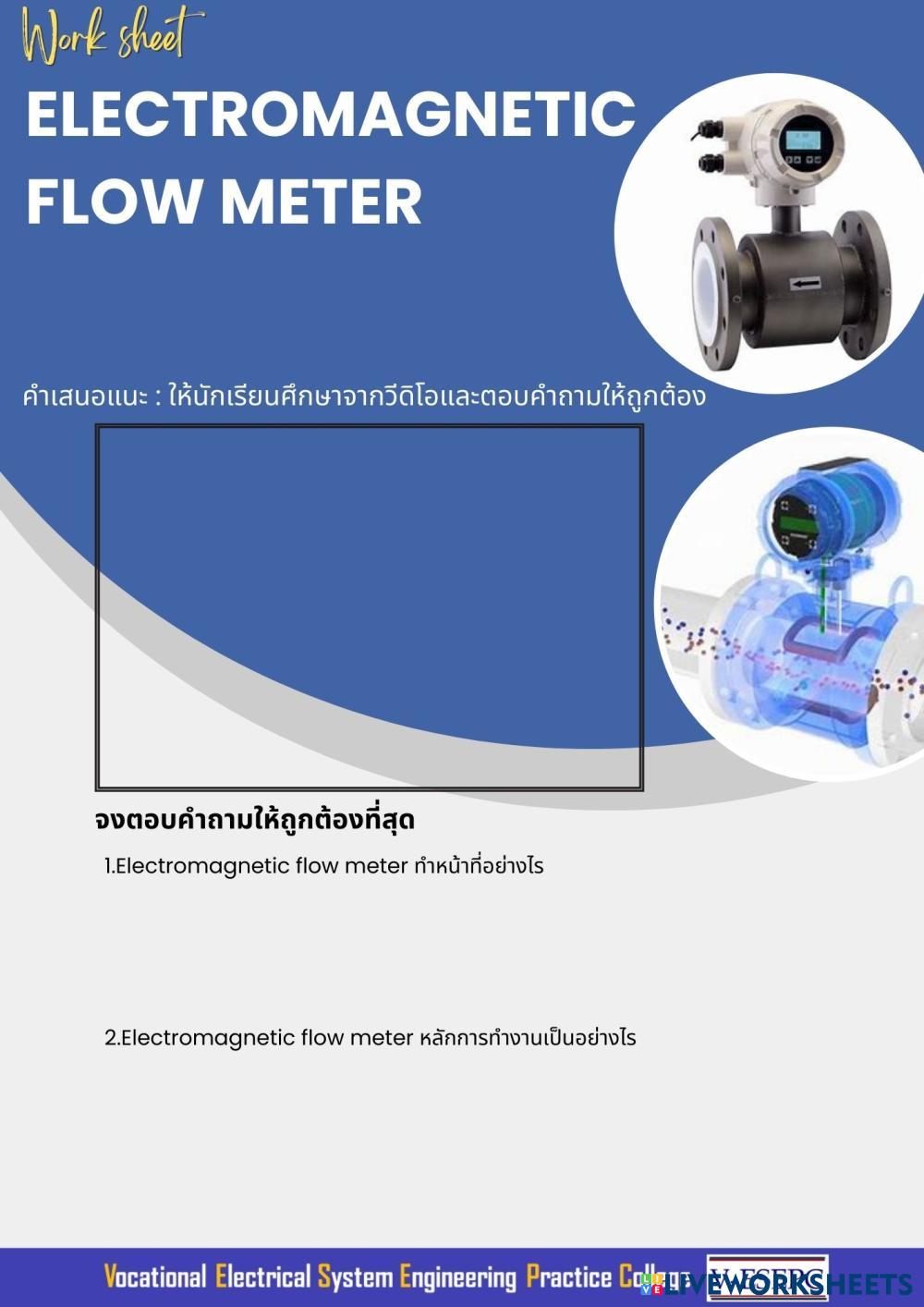 ELECTROMAGNETIC FLOW METER | Live Worksheets