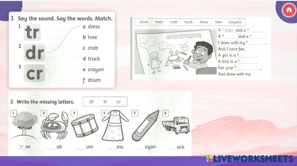 tr dr cr | Free Interactive Worksheets | 7531678