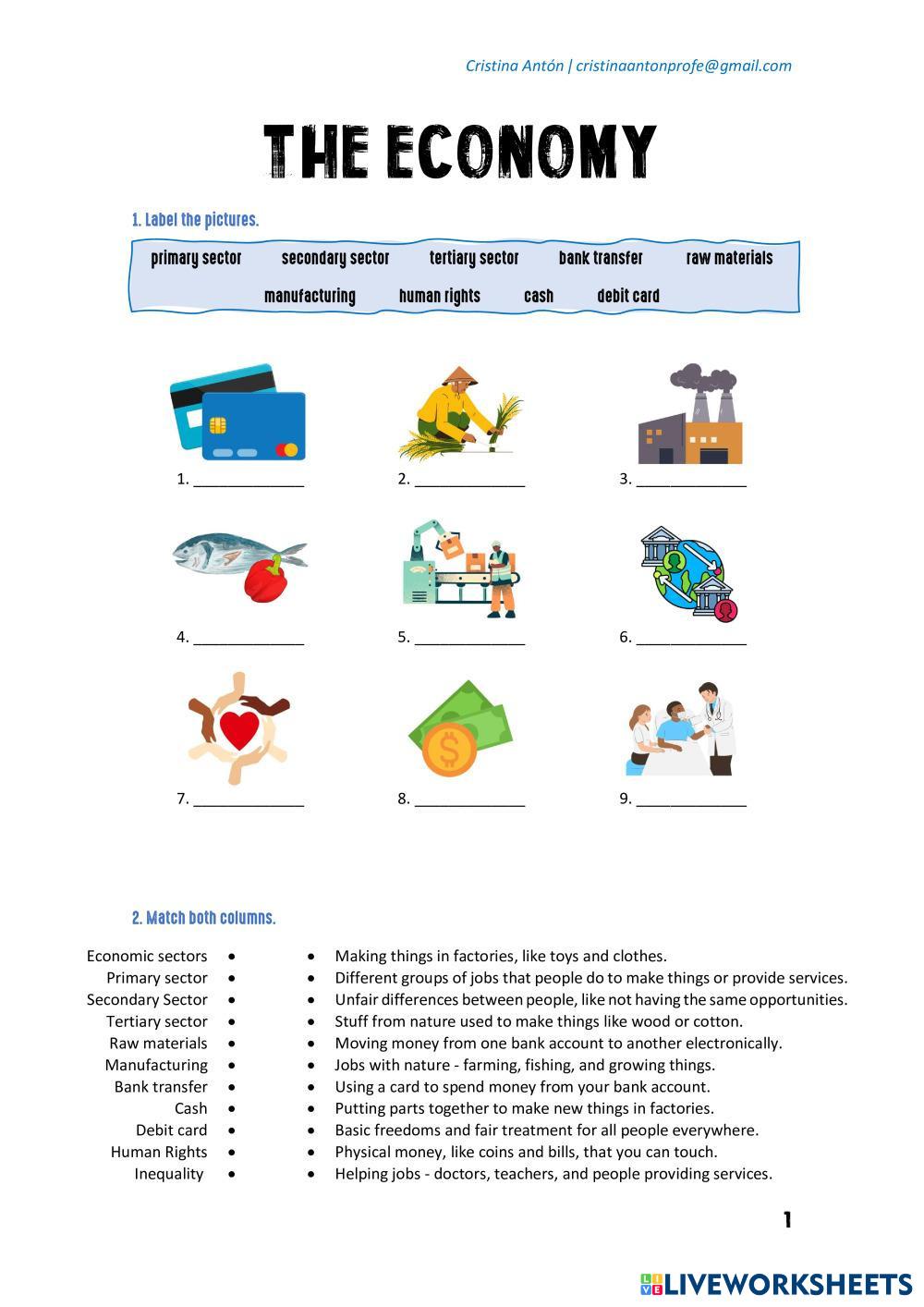 ECONOMY | Live Worksheets