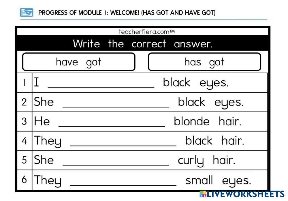 Progress of Module 1: Welcome! | Live Worksheets