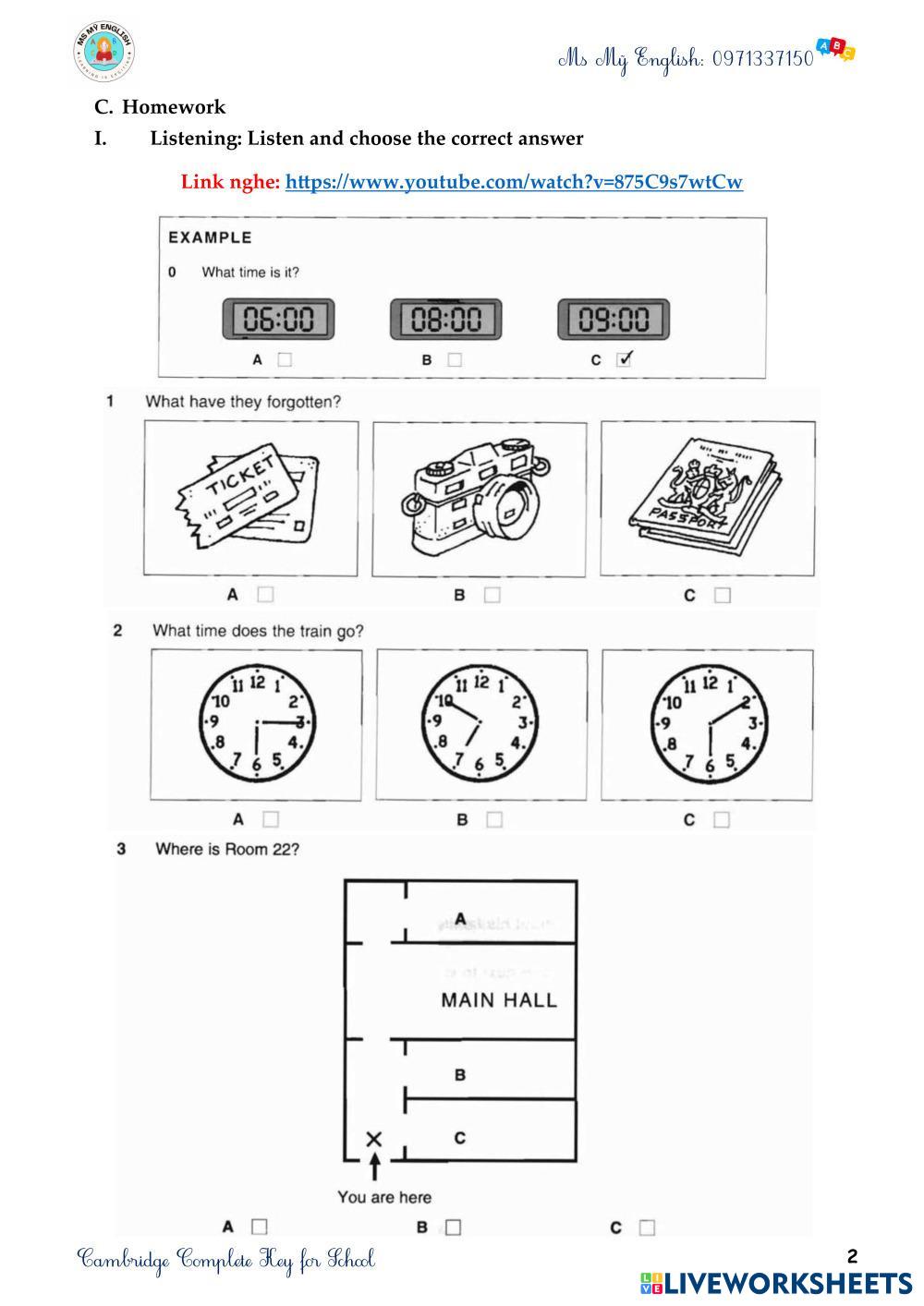 PRE-KET HOMEWORK // D1 7535241 | Mỹ Trần | Live