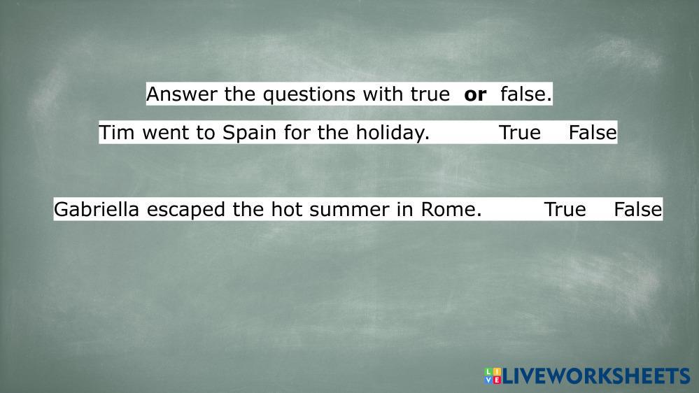 7537351 | English Reading comprehension A2 Lv | Michail