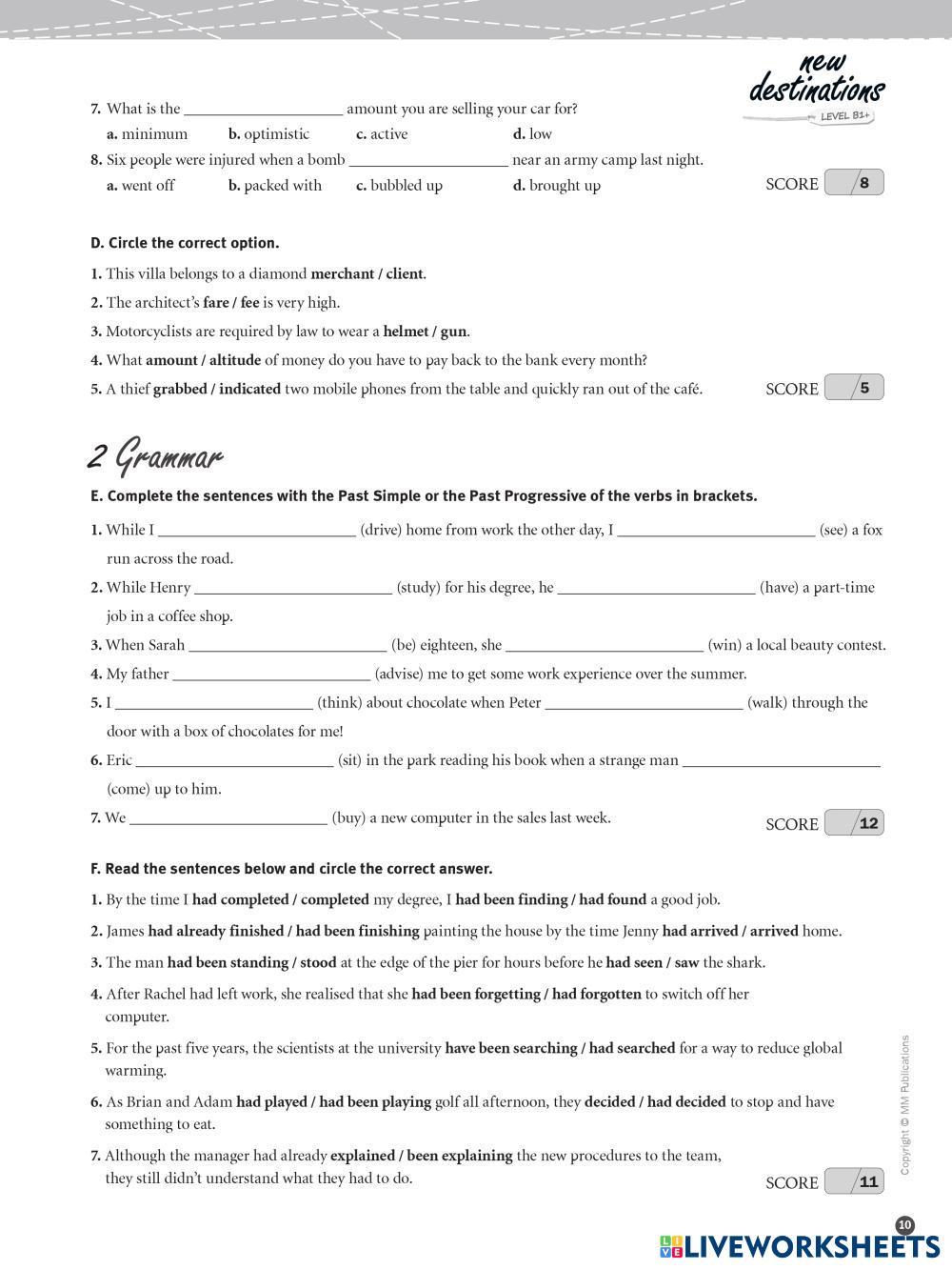 New Destination… | Free Interactive Worksheets | 7537446