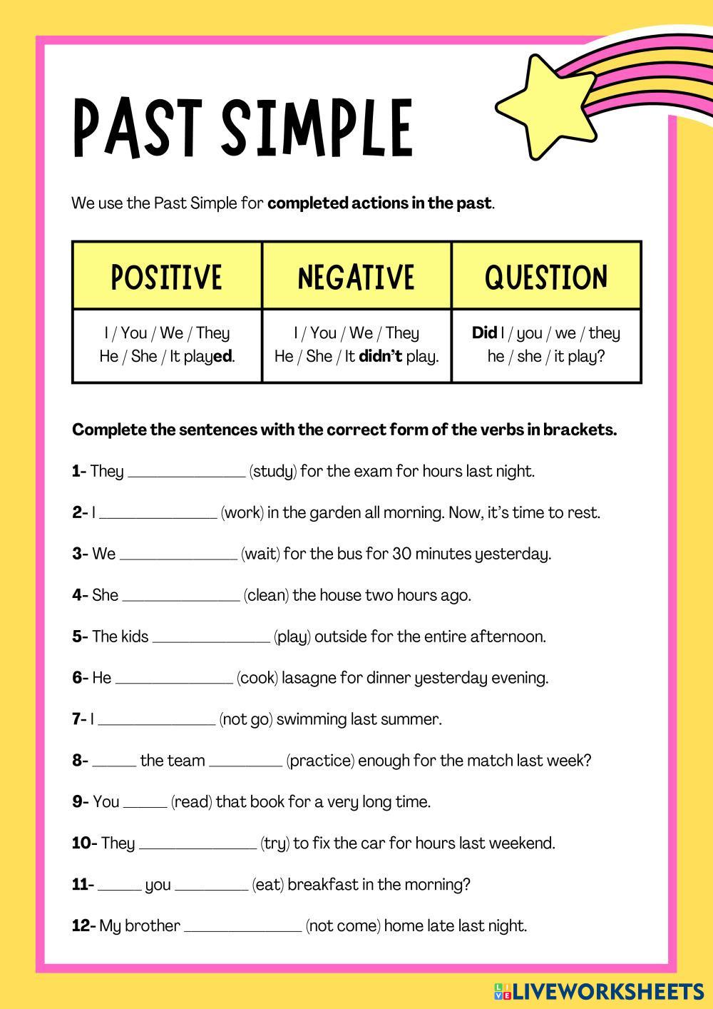 7537816 | past simple | yusra | LiveWorksheets