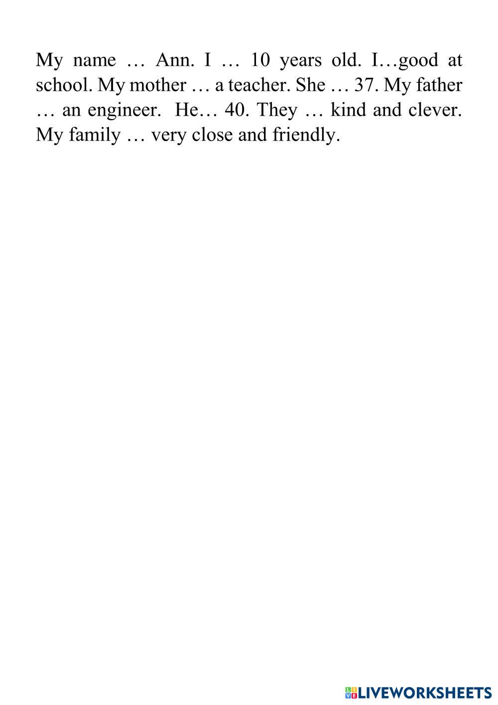 Family | Live Worksheets