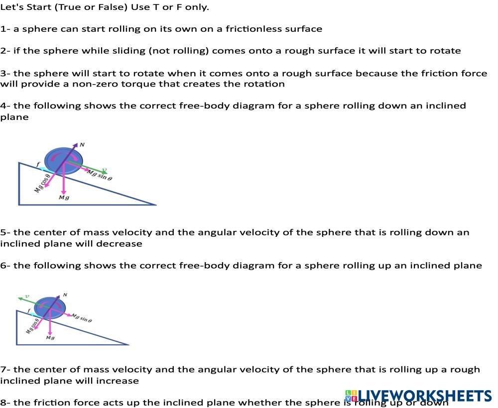 Rolling objects… | Free Interactive Worksheets | 7540515