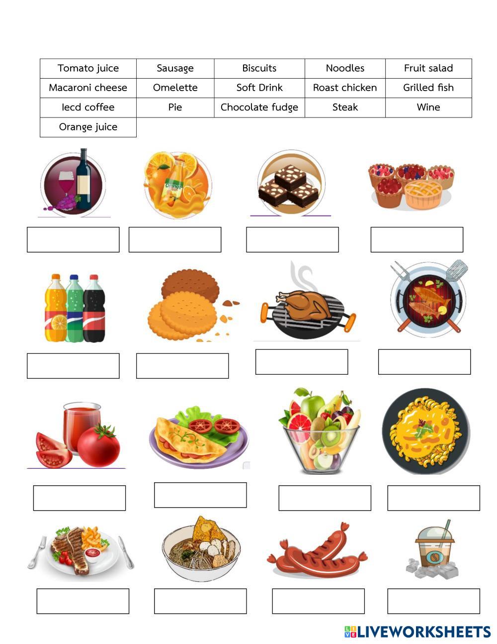 Ordering and Serving Food | Live Worksheets