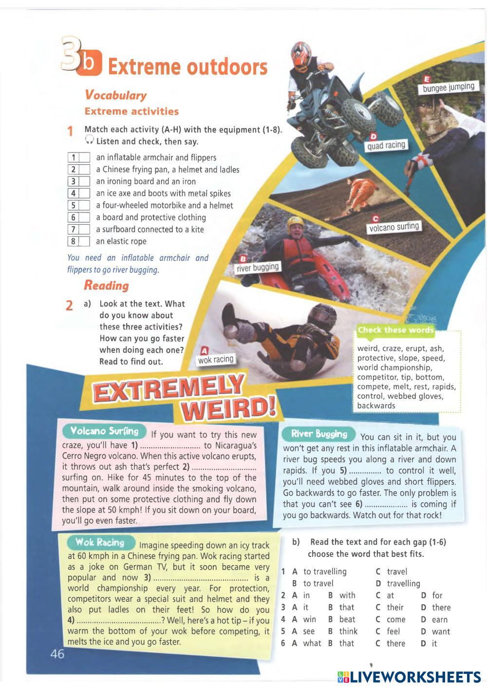 Starlight 7 3B reading | Live Worksheets