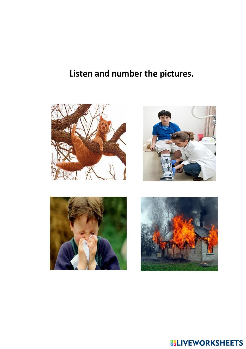 LISTEN AND NUMBER | Live Worksheets