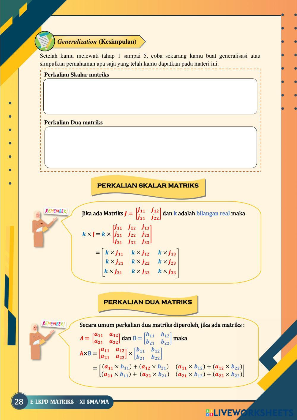 E-LKPD 4 : PERKALIAN MATRIKS 7196029 | Meilya Izzati