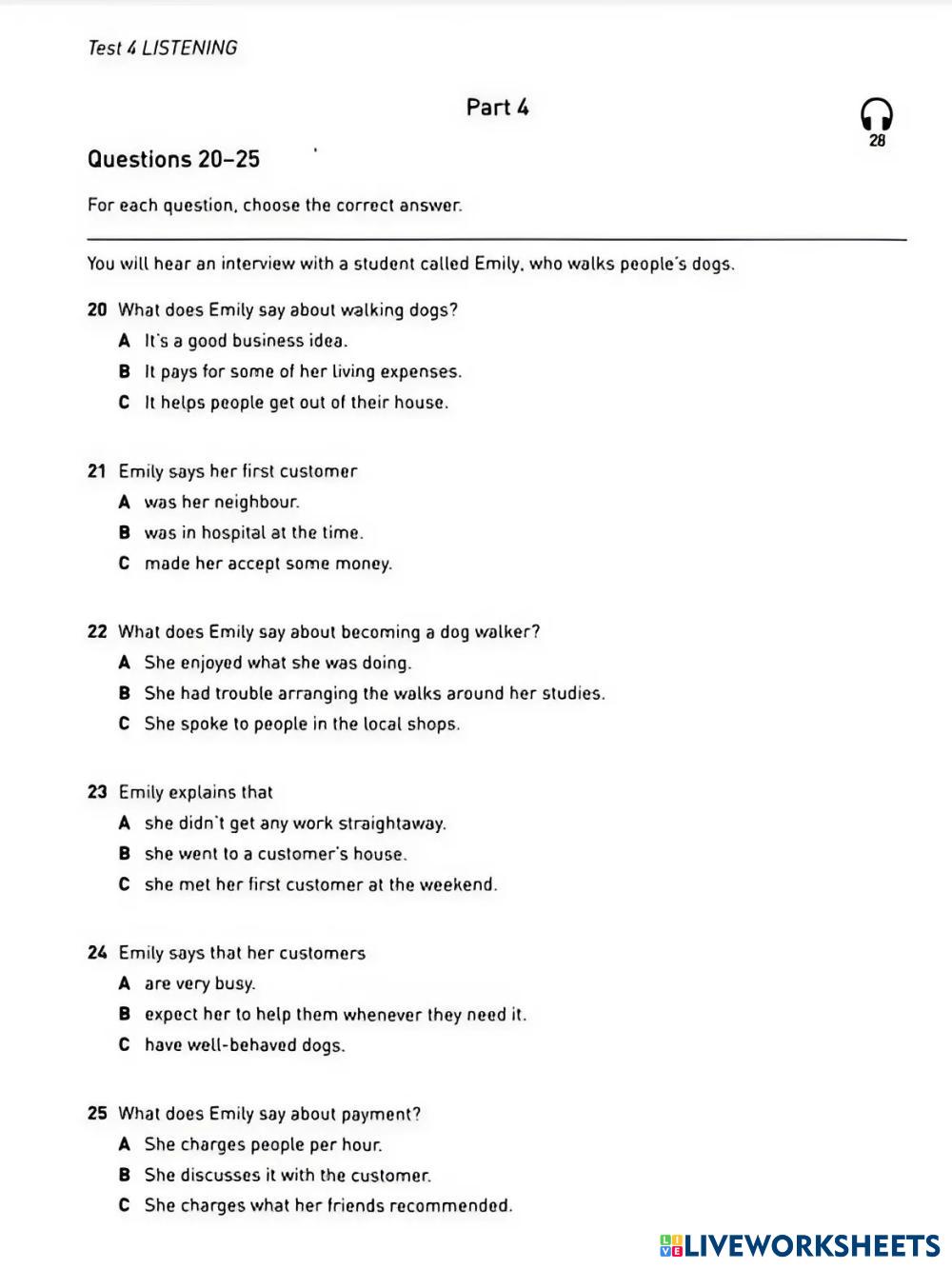 COLLINS B1 PREL… | Free Interactive Worksheets | 7870069