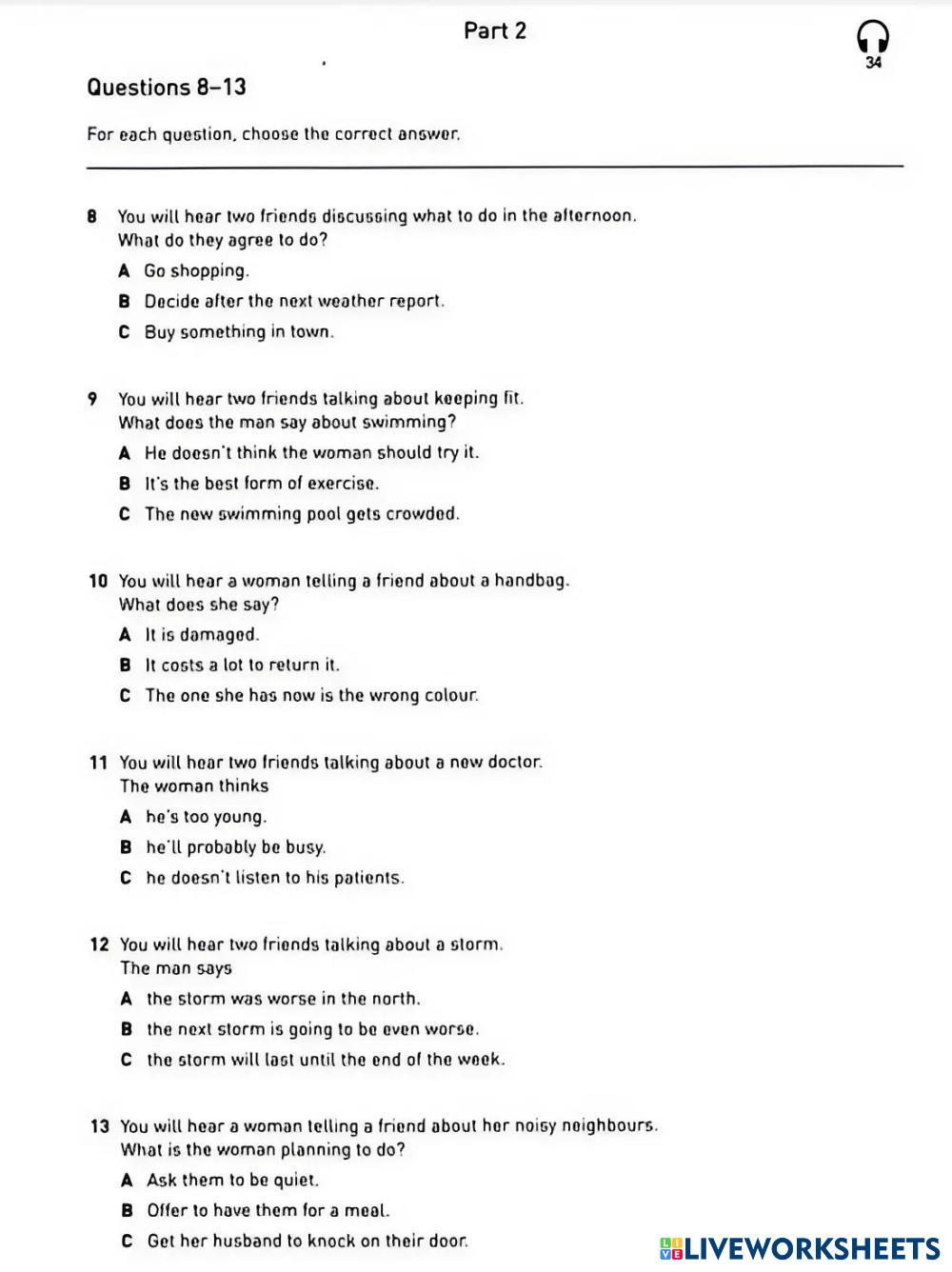 COLLINS B1 PREL… | Free Interactive Worksheets | 7870101