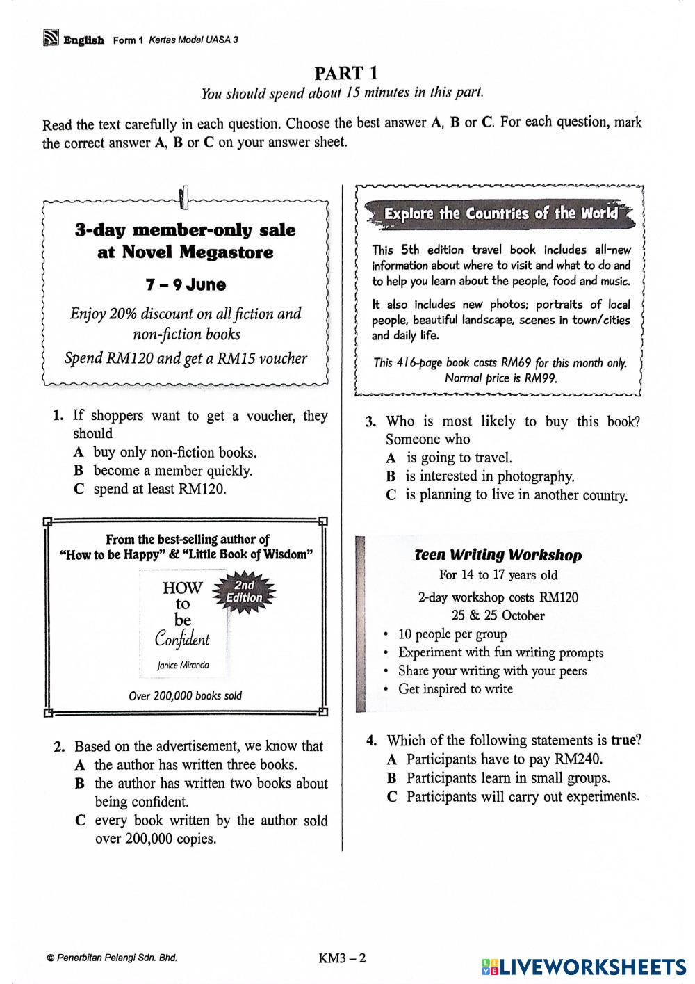 7870153 | FORM 1 ENGLISH UASA (PART 1) 3 | Khoo Yeon Chen