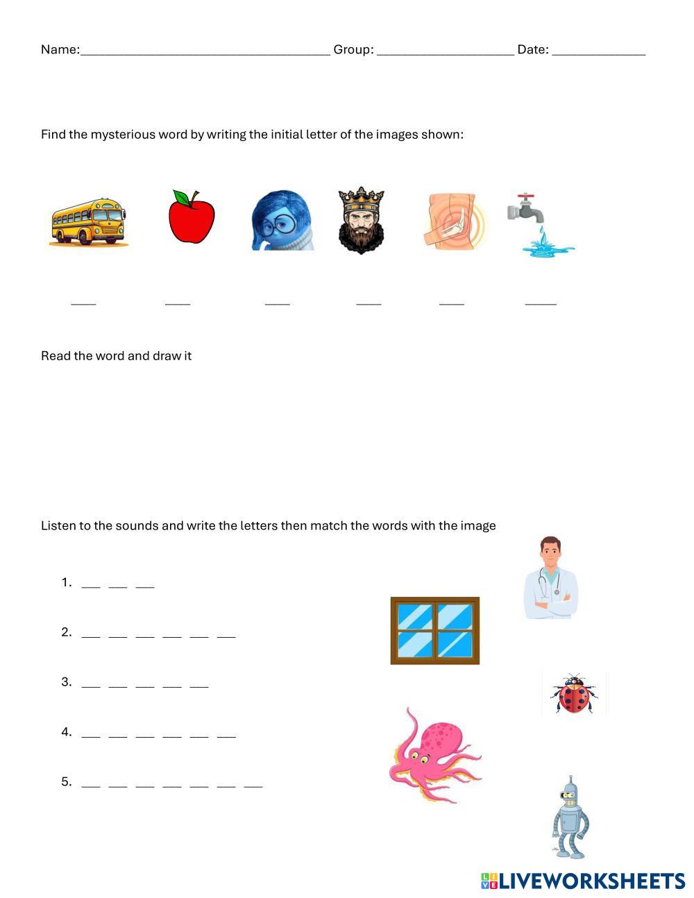 phonics | Free Interactive Worksheets | 7872333