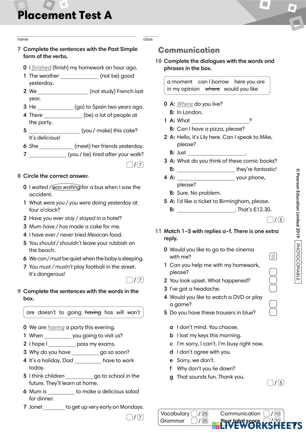 Go Getter 3 Pla… | Free Interactive Worksheets | 7873892