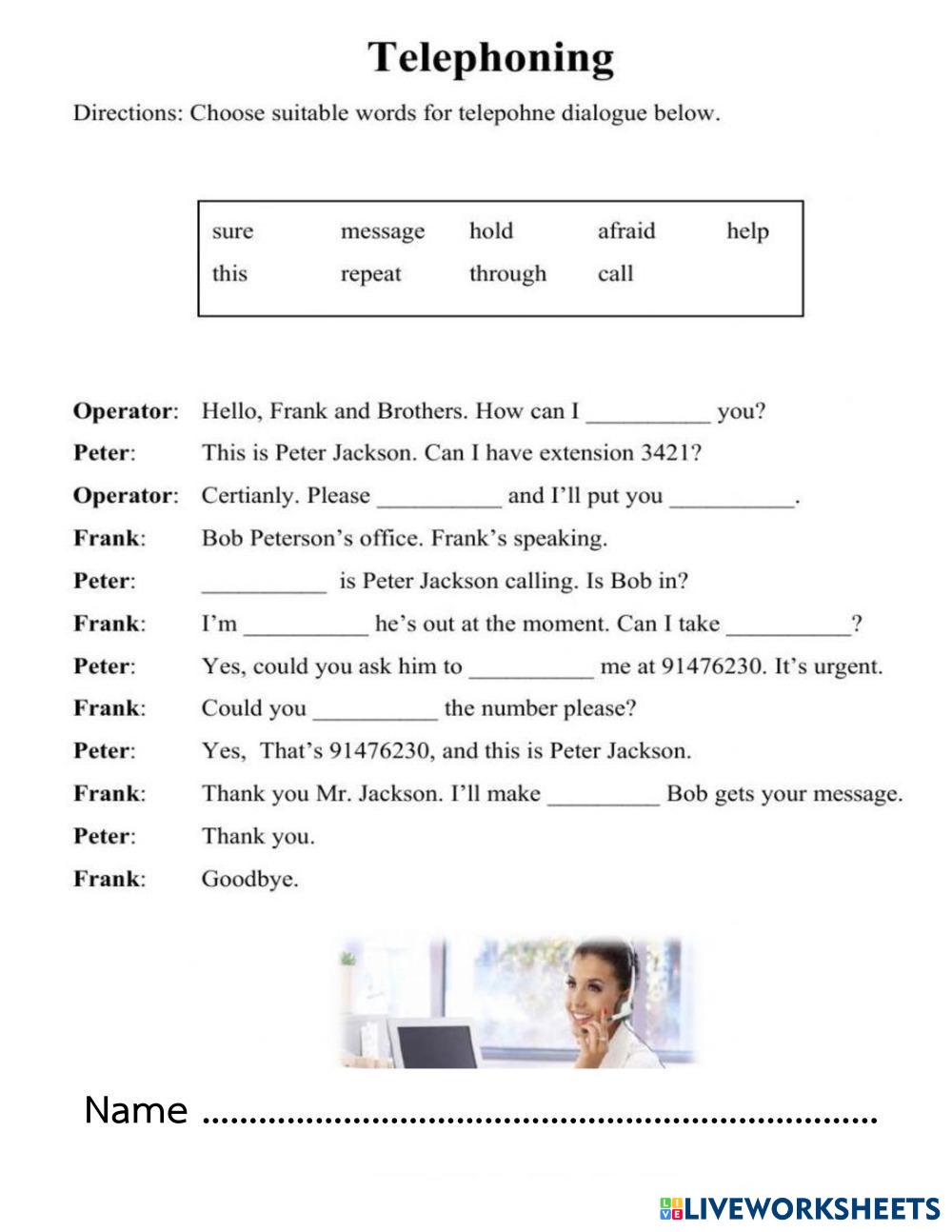 7877664 | Exercise 1 Telephoning | Maxzy