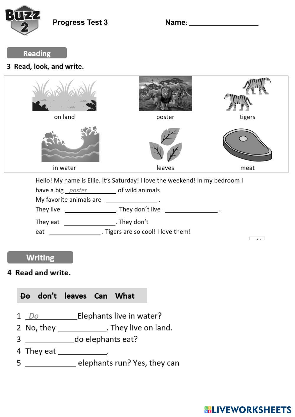 TEST BUZZ 2 - U… | Free Interactive Worksheets | 7877880