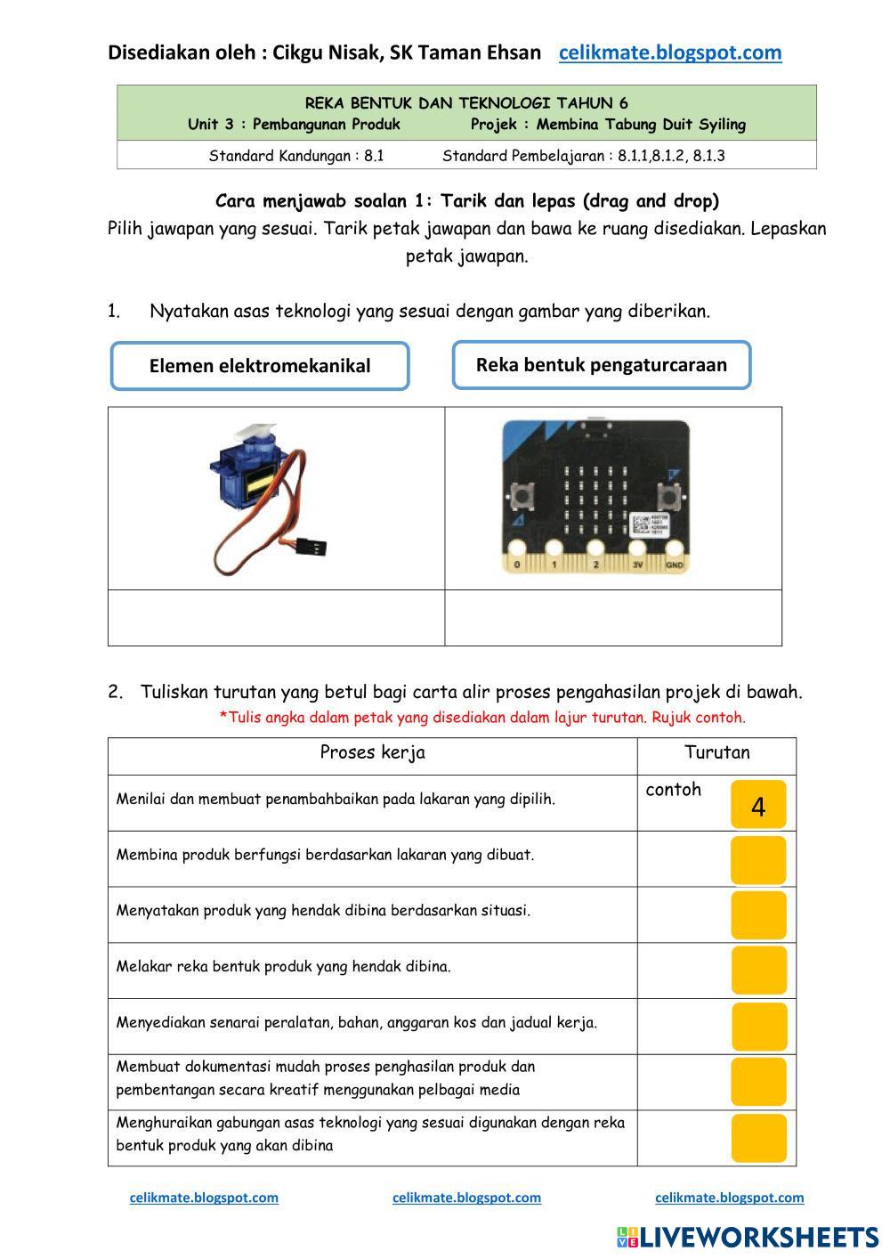 7878034 | RBT Tahun 6 , Unit 3 : Pembangunan Projek