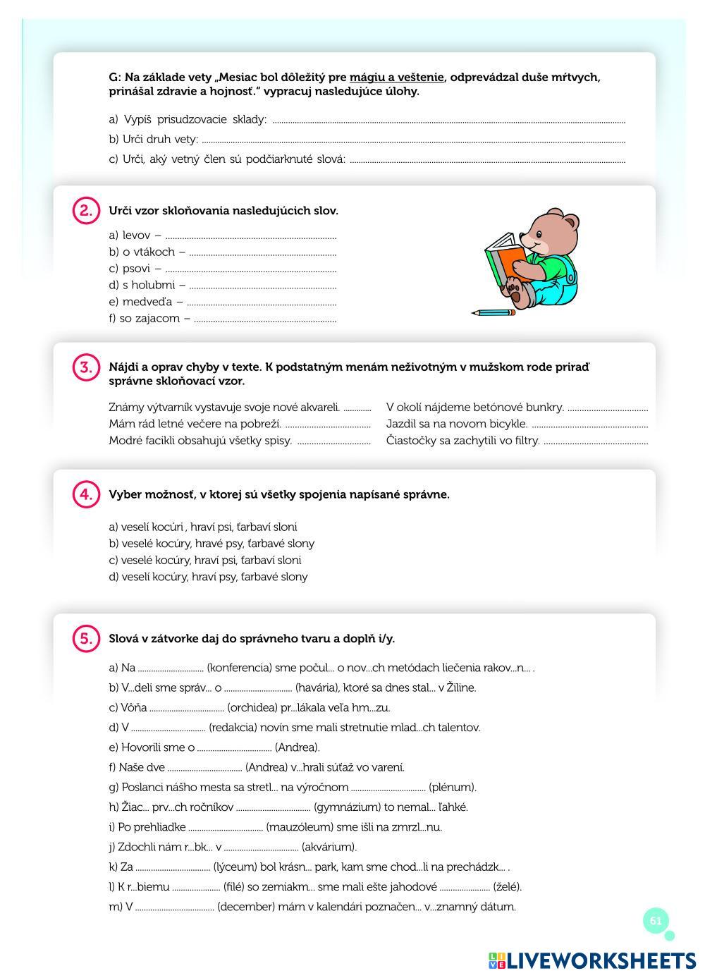 Hravá slovenčin… | Free Interactive Worksheets | 7881225