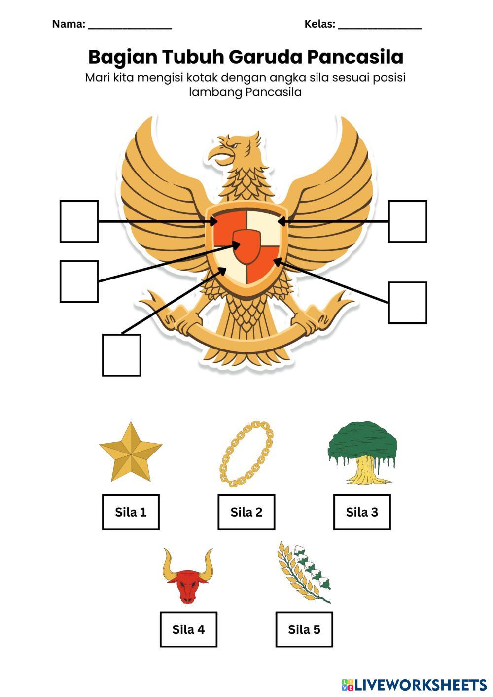Garuda Pancasila 7882465 | nurhayani | Live Worksheets