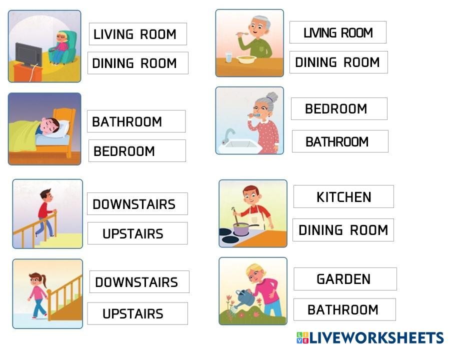 UNIT 9. ROOMS | Free Interactive Worksheets | 7885590