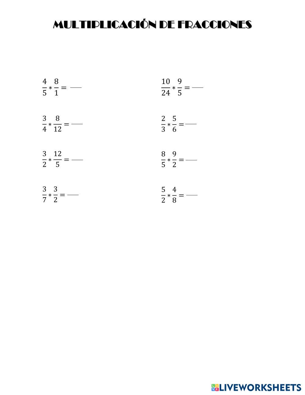 Ejercicios mult… | Free Interactive Worksheets | 7887147