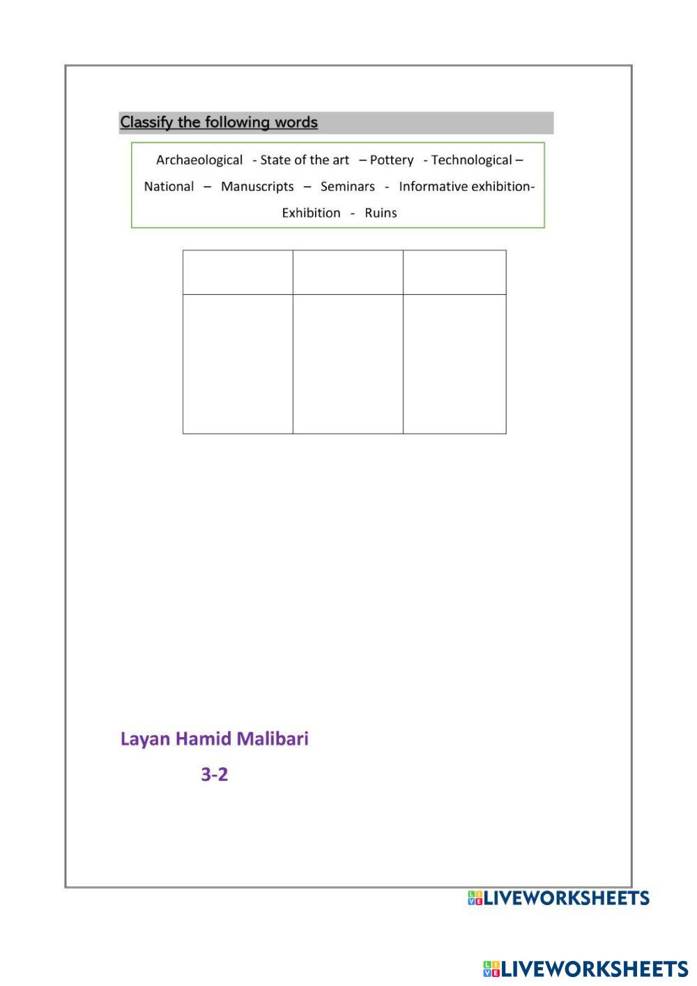 Form, meaning A… | Free Interactive Worksheets | 7887374